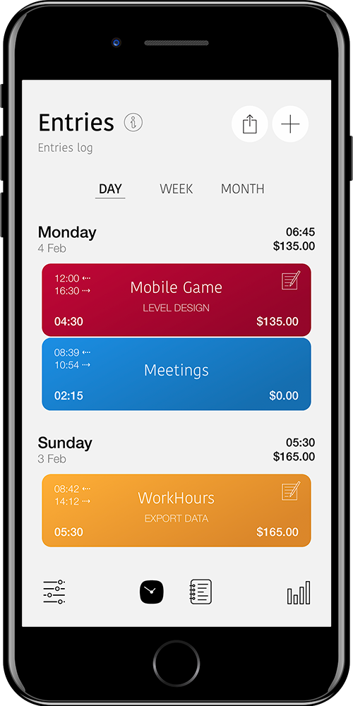 WorkHours app - Personal Time Tracking for iPhone and Apple Watch